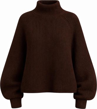 Worldclassca Oversizepullover Oversized Strickpullover mit Stehkragen