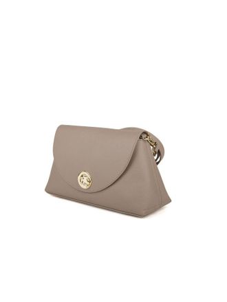 Coccinelle Womens Shoulder Bag Warm Taupe-Rosette Cowhide - Shoulder-Bags Taupe/rosette