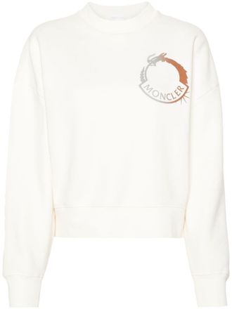 Moncler Dragon Sweatshirt mit Logo-Print - Weiß