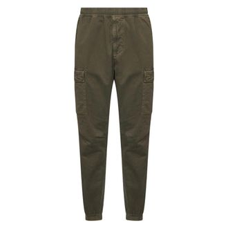 Stone Island Homme, Pantalons, Vert, Taille: W33 Pantalon en coton vert avec poches
