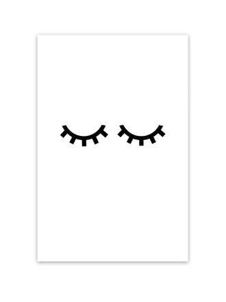 Bildershop-24 Kunstdruck Poster Bild Druck Motiv: Wimpern, geschlossene Augen 30x40cm