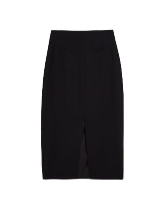 Ted Baker Damen Manabsl Tailored Midi Skirt with Front Split Rock, Schwarz, 38
