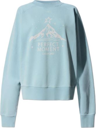 Perfect Moment Femme, Sweatshirts et sweats &agrave; capuche, Bleu, Taille: 38 FR SweaT-shirt &agrave; effet vintage