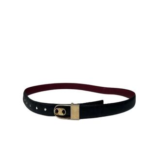 Celine Ceinture R&eacute;versible Triomphe Pre-owned - Femme - Pre-owned - Noir - Taille: ONE Size
