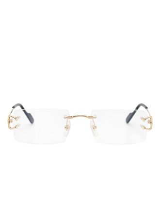 Cartier lunettes de vue &agrave; verres rectangulaires - Or