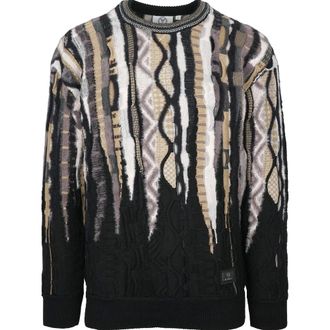 Carlo Colucci Pull-over en maille 3D duveteuse - Homme - Pulls - Multicolore - Taille: XL