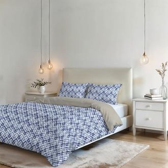Italian Bed Linen Fantasy Bettw&auml;sche aus Mikrofaser, Rauten, f&uuml;r Doppelbett