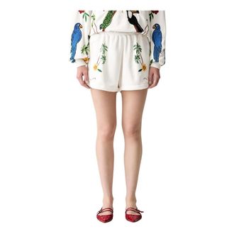 Farm Rio Shorts mit Kokospalmen-Stickerei Come To Rio - - Shorts - Damen - Beige - 2XS