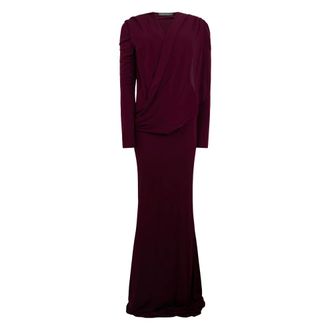 Alberta Ferretti Femme, Robes, Brun, Taille: 38 FR Robe Longue &Eacute;l&eacute;gante