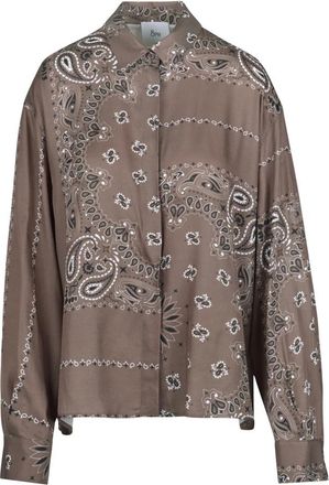 8pm 8Pm, Femme, Blouses et Chemises, Brun, Taille: 40 FR Camicia Cannes stampa bandana