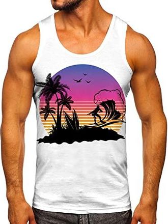 Generic T-shirt de compression sans manches pour homme : t-shirt fonctionnel avec impression 3D Sous-v&ecirc;tement Sweat-shirt Coupe ajust&eacute;e T-shirt de fitness l&eacute;g