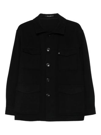 Tagliatore veste boutonnée à poches plaquées - Noir