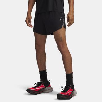 Under Armour Halo Run Shorts (10 cm) für Herren Schwarz / Castlerock / Reflektierend XXL