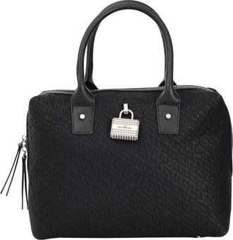 John Richmond Femme, Sacs, Noir, Taille: ONE Size Sac à main noir matelassé polyvalent élégant