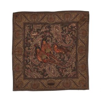 Ralph Lauren Fasan Paisley Kaschmir-Quadratuch - - Accessories - Damen - Braun - ONE SIZE