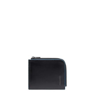 Piquadro Portefeuille porte-cartes de cr&eacute;dit homme zipp&eacute; avec porte-monnaie et protection Rfid - Homme - Accessoires - Noir - Taille: ONE Size