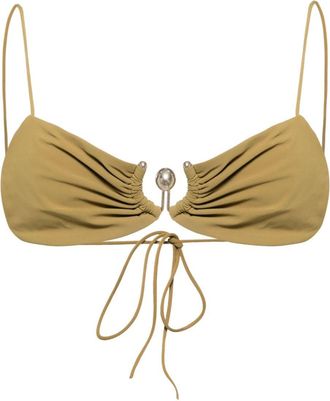 CHRISTOPHER ESBER Gerafftes Orbit Bikinioberteil - Braun