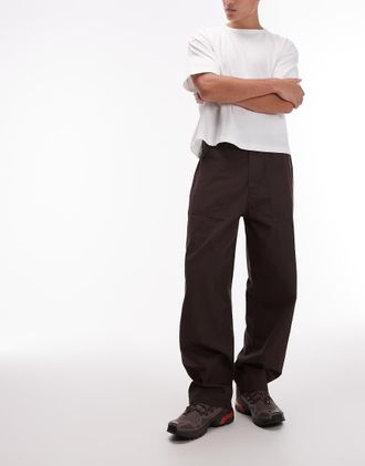 Wrangler Casey Jones - Pantalon droit style workwear - Marron