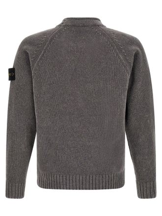 Stone Island Moulin&eacute; Cotton Chenille Sweater - Grey