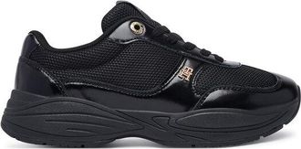 Tommy Hilfiger Sneakers Modern Runner Shiny Leather FW0FW09413 Schwarz