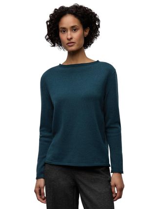 Street One Damen Pullover mit gerolltem Saum