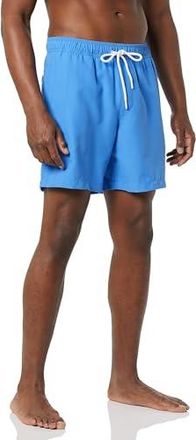 Amazon Essentials Short de Bain à Séchage Rapide Entrejambe 18 cm - couleurs abandonnées Homme, Bleu, S