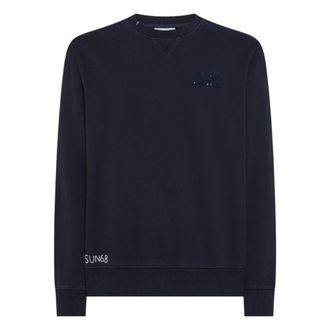 Sun 68 Vintage Fleece Sweatshirt - - Sweatshirts & Hoodies - Herren - Blau - XL