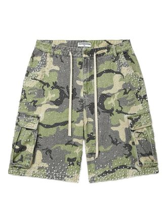 Vale Soulja camouflage studded chinos - Gr&uuml;n