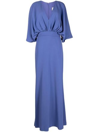 Elie Saab robe Cady &agrave; coupe longue - Bleu