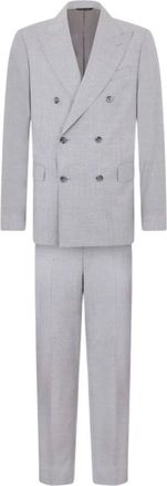 Brooks Brothers Homme, Costumes, Gris, Taille: L Costume Crois&eacute; en Tissage de Laine Vierge