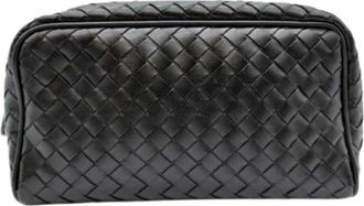 Bottega Veneta unisex, Pre-owned, Noir, Taille: ONE Size Pochette Intrecciato Pre-owned