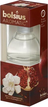 Bolsius Raumduft mit Rattanst&auml;bchen - 45 ml Diffuser - Jasmin/Granatapfel