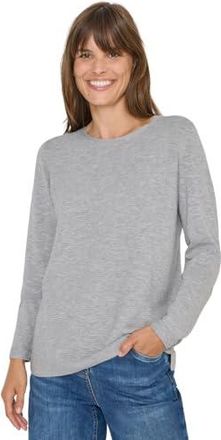 Cecil 3015484 Pull structuré à col Rond, chiné Silver Chalk Melange, S Femme