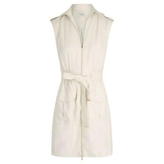 Morgan Femme Robe Courte Beige ceintur&eacute;e Taille 40