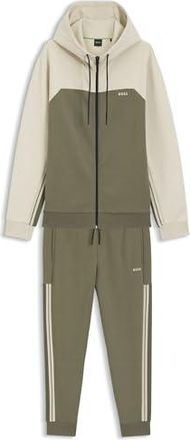 BOSS Hommes SW Colorblock HD TT Surv&ecirc;tement Regular en coton stretch