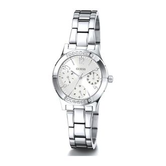Guess Crystal Accent Multifunction Watch - Femme - Accessoires - Gris - Taille: ONE Size