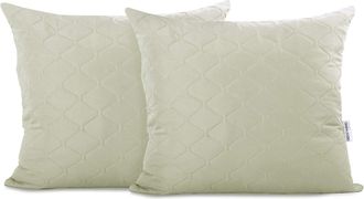 Decoking 2 Kissenbezüge 50x60 cm Beige Microfaser Hotelverschluss Axel