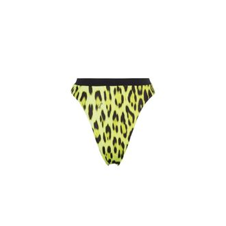 Roberto Cavalli Bikini-Unterteil mit Jaguar-Print - - Swimwear - Damen - Gr&uuml;n - XL