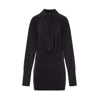 Andamane Lilia drapiert kleid - - Dresses - Damen - Schwarzk - M