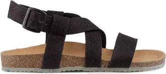 Zouri Damen vegan Sandalen Sand Dunkel Schwarz
