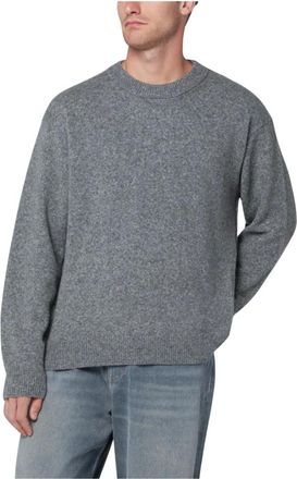 Roberto Collina Homme, Pulls, Gris, Taille: L Pull Gris Maglia Girocollo