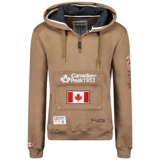 Canadian Peak Galapagos Men - Sweat Homme Capuche Poche Kangourou - Vêtement Sweatshirt Hoody Chaud Manches Longues - Pull Hommes Printemps Ete Automne Hiver (Taupe