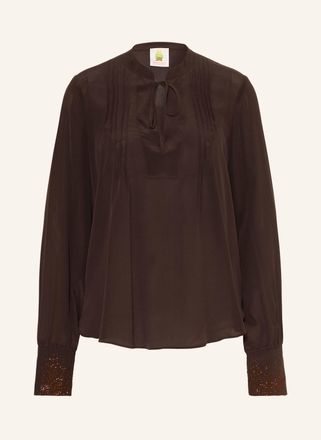 Princess Goes Hollywood Princess Goes Hollywood Blusenshirt Aus Seide Mit Schmucksteinen braun