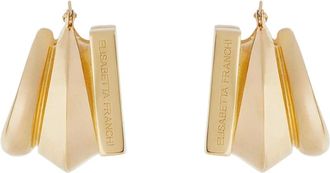 Elisabetta Franchi Femme, Accessoires, Jaune, Taille: ONE Size Boucles doreilles avec logo grav&eacute;