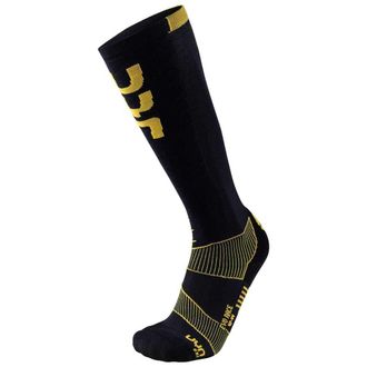 UYN Herren Ski Evo Race sok Herren Socke, Black/Yellow, 35-38 EU