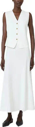 Max Mara Viscose Crepe Gilet - White