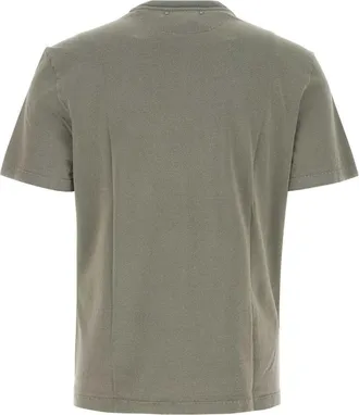 Golden Goose Mens Dove Grey Cotton T-Shirt 35479 Exterior Exterior: T-shirts And Polos