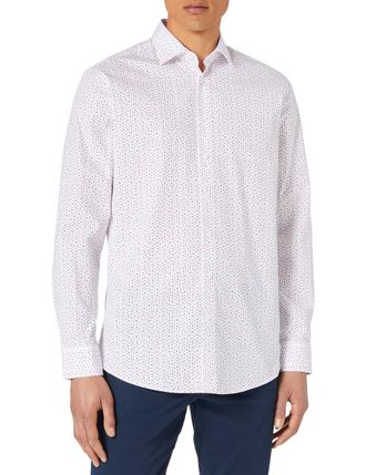 Seidensticker Herren Regular Fit Langarm Poplin Hemd, Rot (Rot 46), (Herstellergr&ouml;&szlig;e: 38)