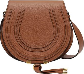 Chlo&eacute; Femme, Sacs, Brun, Taille: ONE Size Marcie Medium Leather Bag