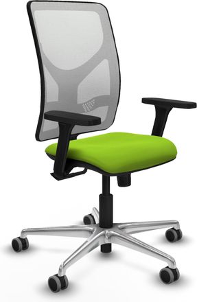 Piqueras y Crespo B&uuml;rostuhl mit 3D-Armlehnen, h&ouml;henverstellbare Lendenwirbelst&uuml;tze, ausgestattet mit 3 Positionen und Schneideschaum, Wei&szlig;/Pistazie